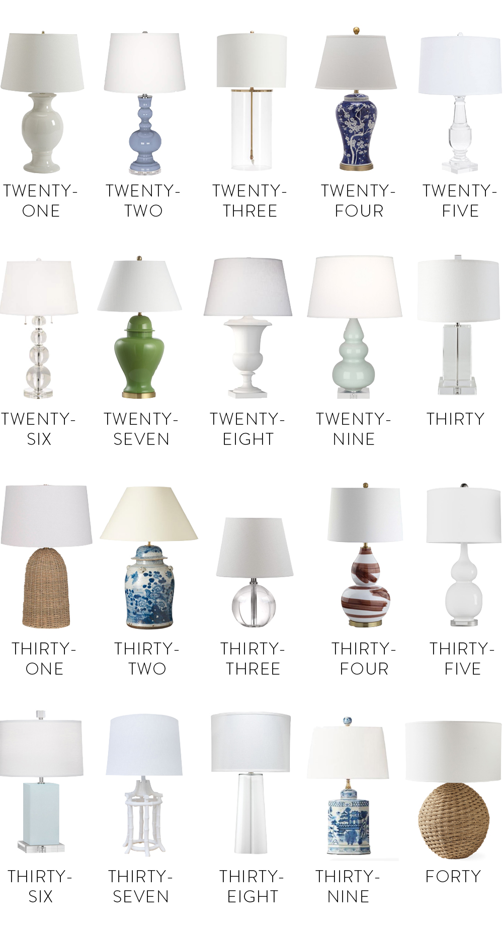 TABLE LAMP ROUND-UP: 40 STYLES I LOVE RIGHT NOW | Design Darling