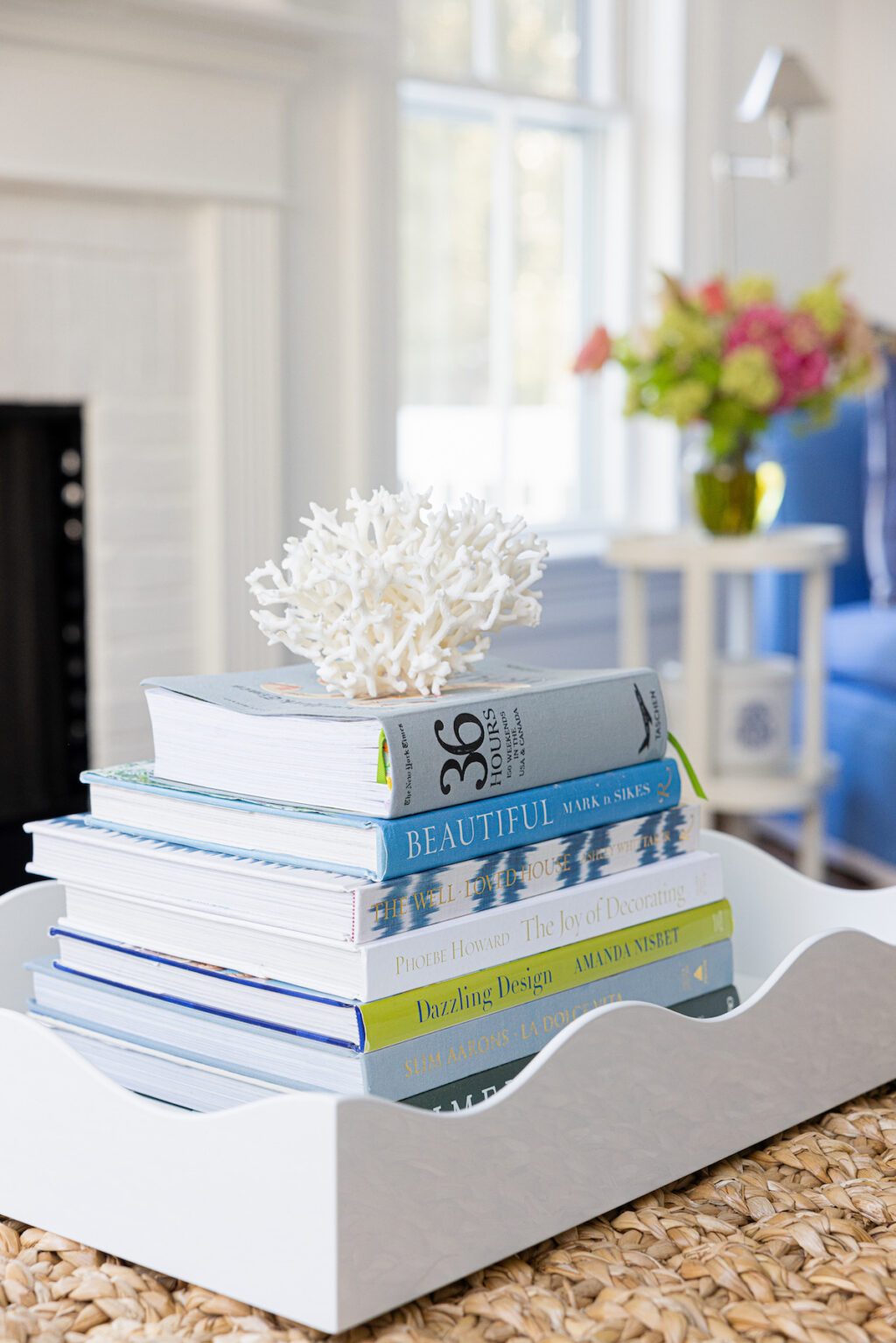 WHITE SCALLOPED LACQUER TRAY | Design Darling